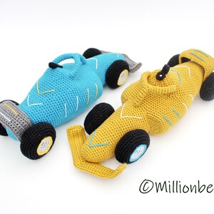 Formula 1 Race Car Amigurumi PDF CROCHET PATTERN F1 Racing Vehicle Toy ...