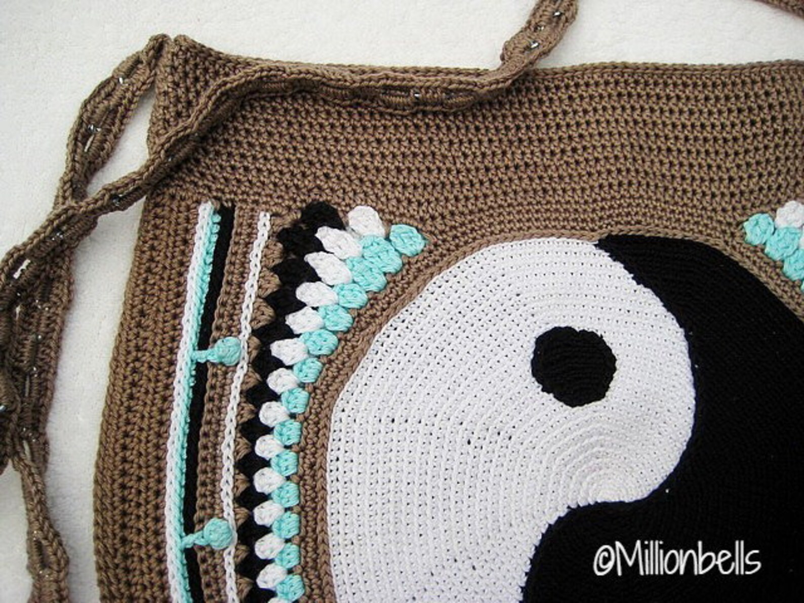 Yin Yang Purse CROCHET PATTERN PDF Boho Bag Tote Retro Vintage Bohemian ...
