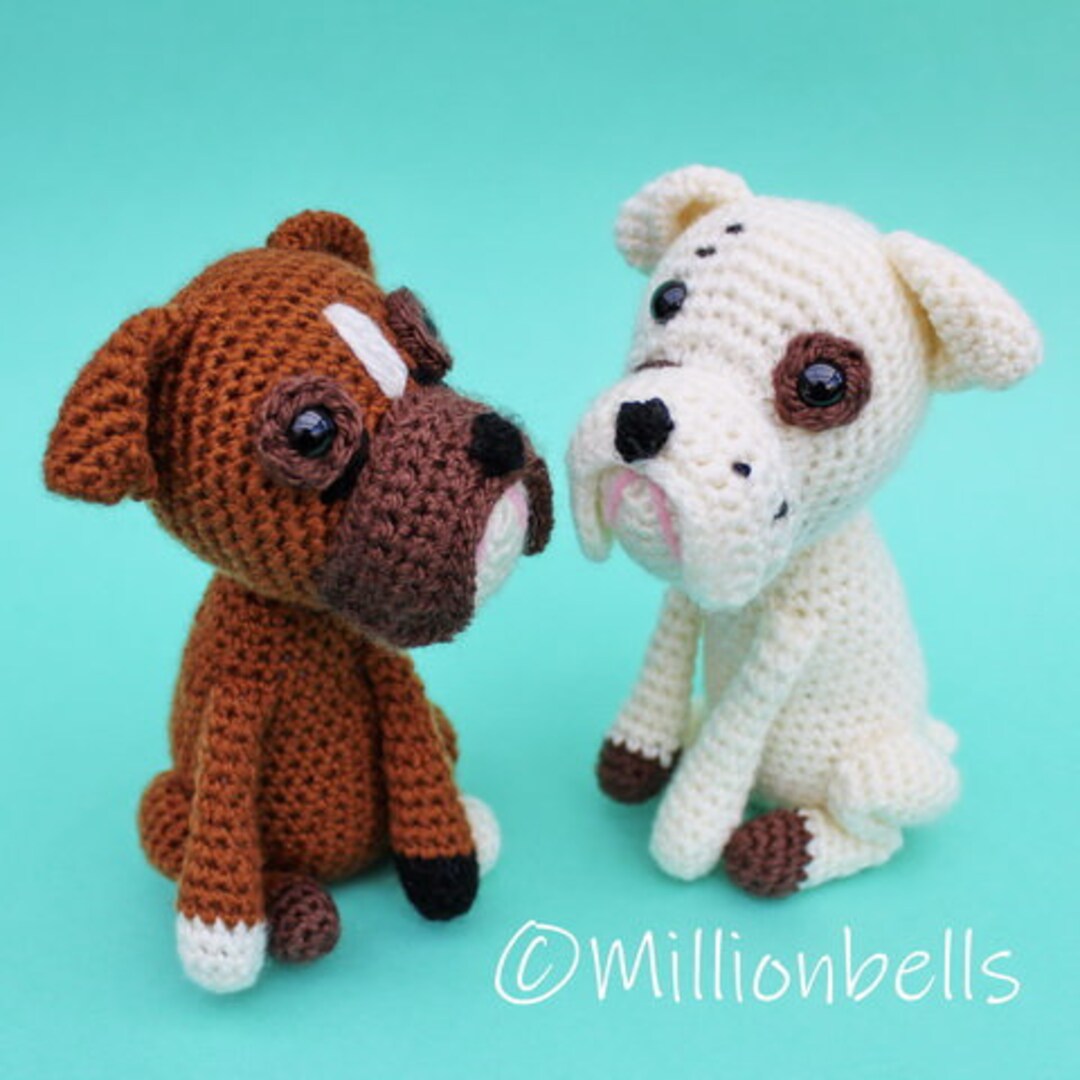Boxer PDF CROCHET PATTERN Puppy Dog Amigurumi Toy Cute Animal - Etsy