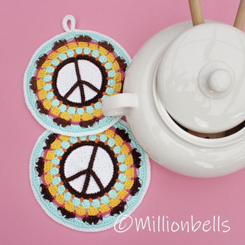 Crochet Peace Sign - Etsy