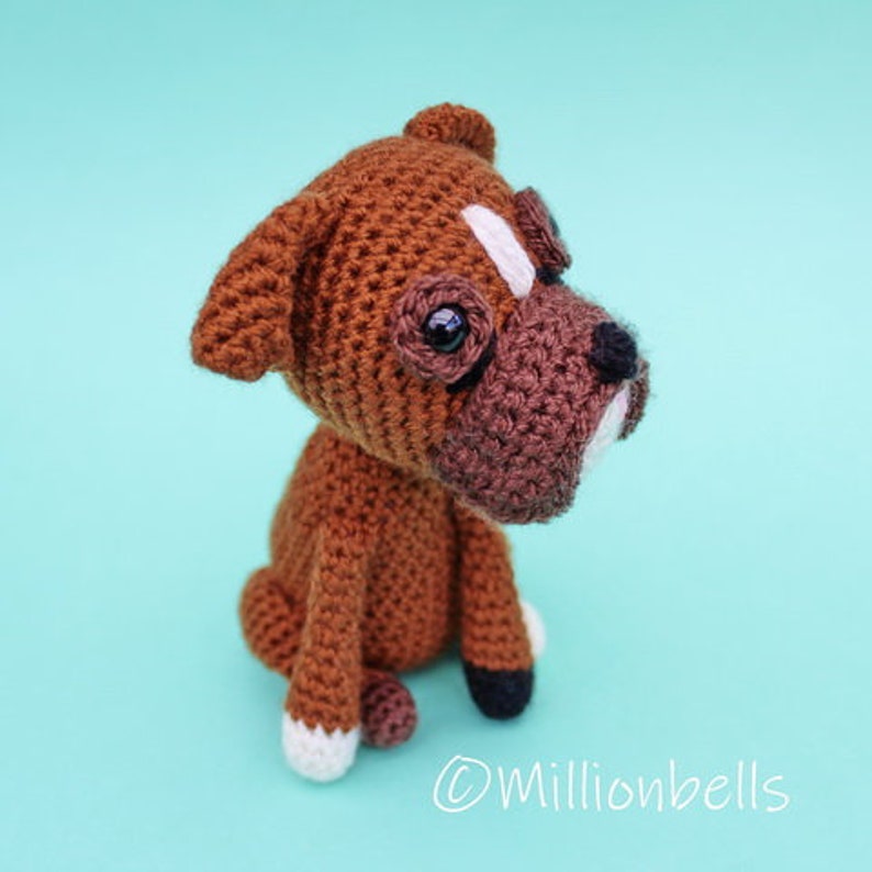 Boxer PDF CROCHET PATTERN Puppy Dog Amigurumi Toy Cute Animal - Etsy
