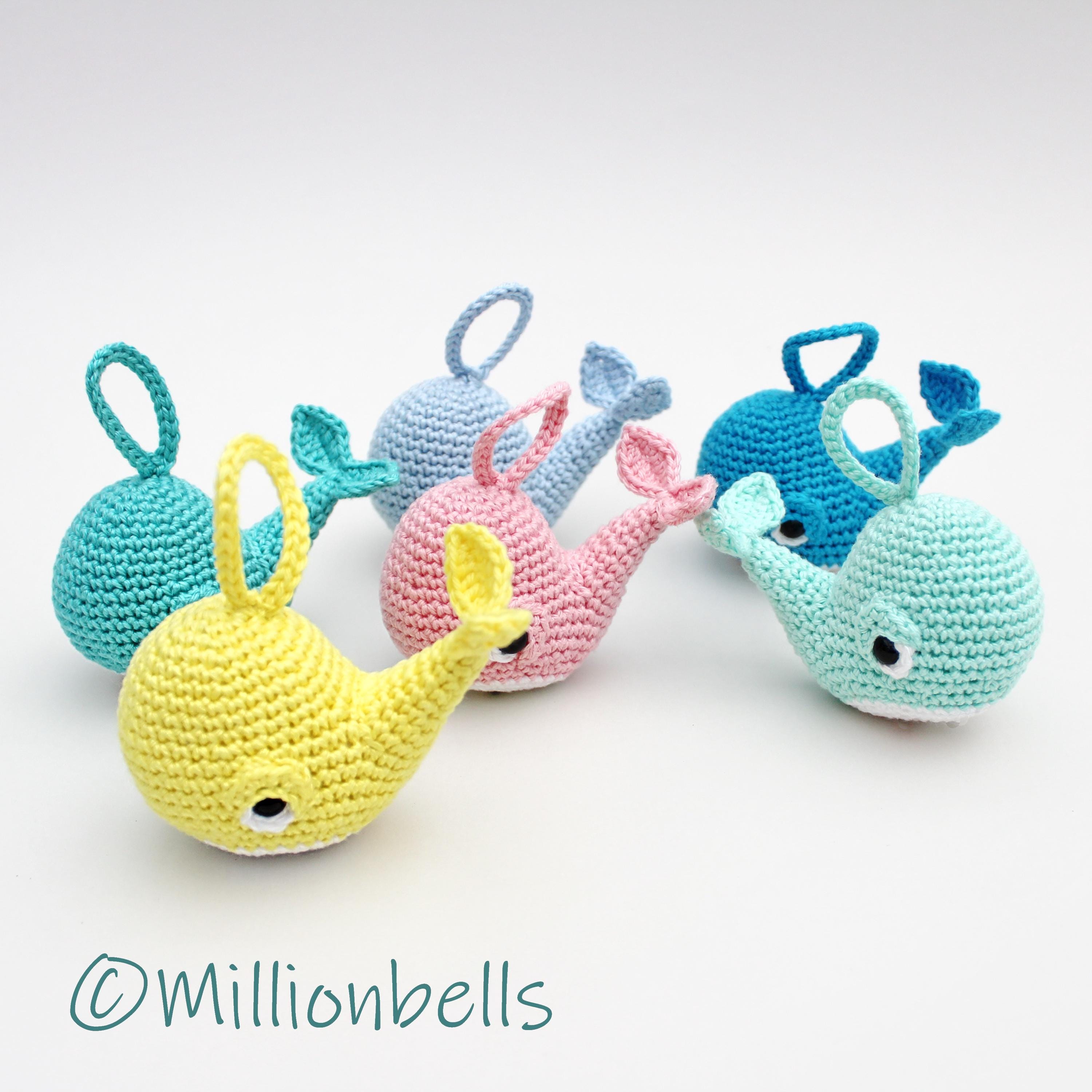 Whale Keychain PDF Crochet Pattern Amigurumi Animal Bag Purse Charm ...