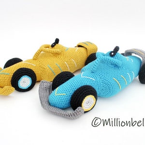 Formula 1 Race Car Amigurumi PDF CROCHET PATTERN F1 Racing Vehicle Toy ...