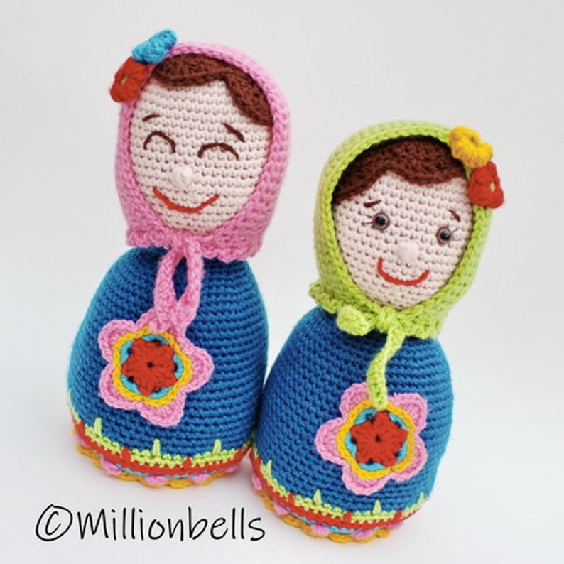Russian Doll Amigurumi PDF CROCHET PATTERN Matryoshka Babushka | Etsy