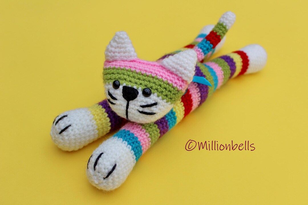 Cat Amigurumi CROCHET PATTERN PDF Striped Kitty Sock Cat Toy Animal - Etsy