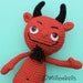 Cheeky Red Devil Amigurumi CROCHET PATTERN PDF Toy Doll Halloween - Etsy