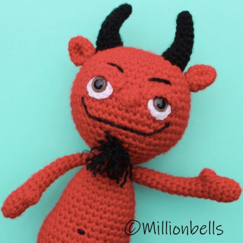 Cheeky Red Devil Amigurumi CROCHET PATTERN PDF Toy Doll - Etsy