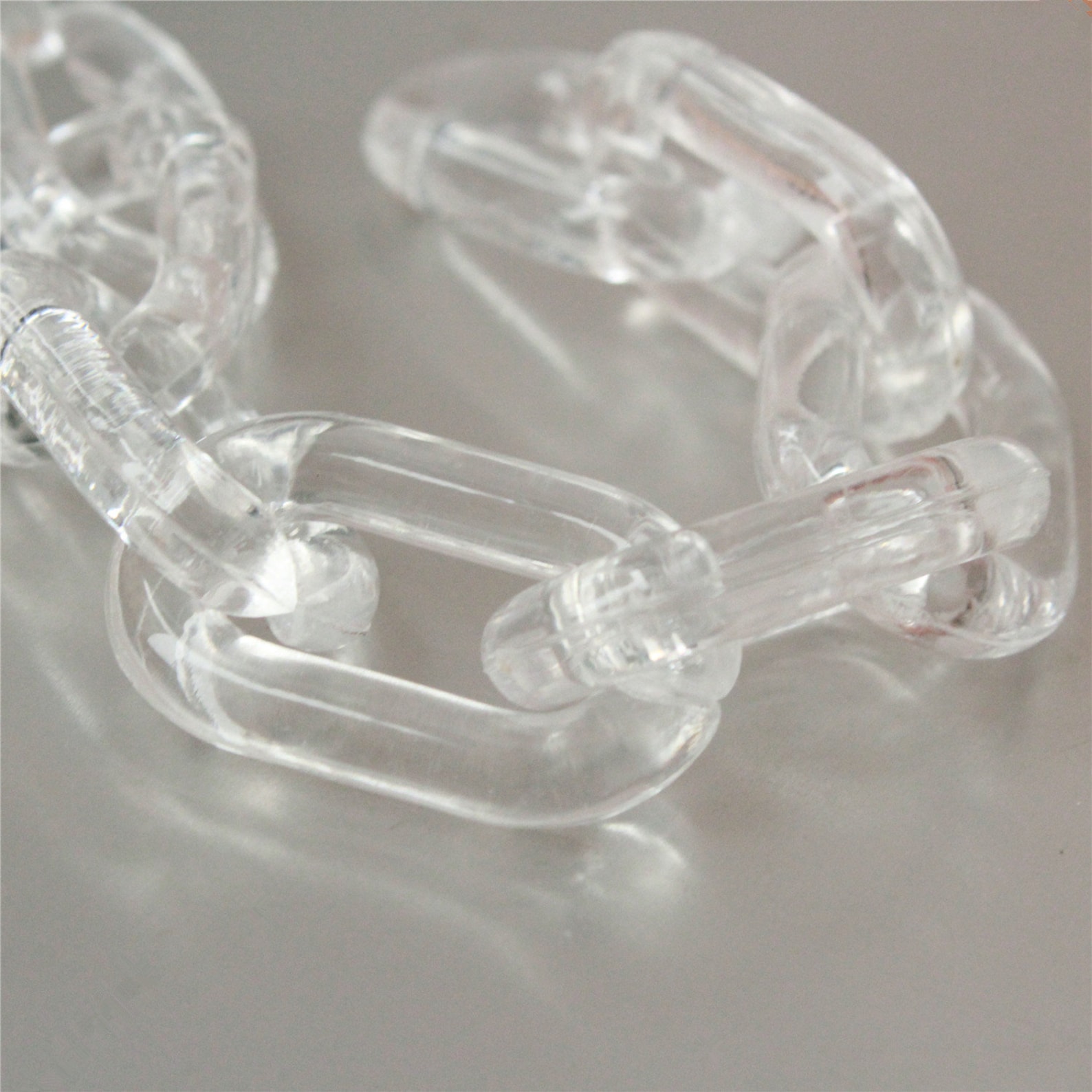 20pcs Clear White Oval Acrylic Chunky Chain Links Transparent | Etsy