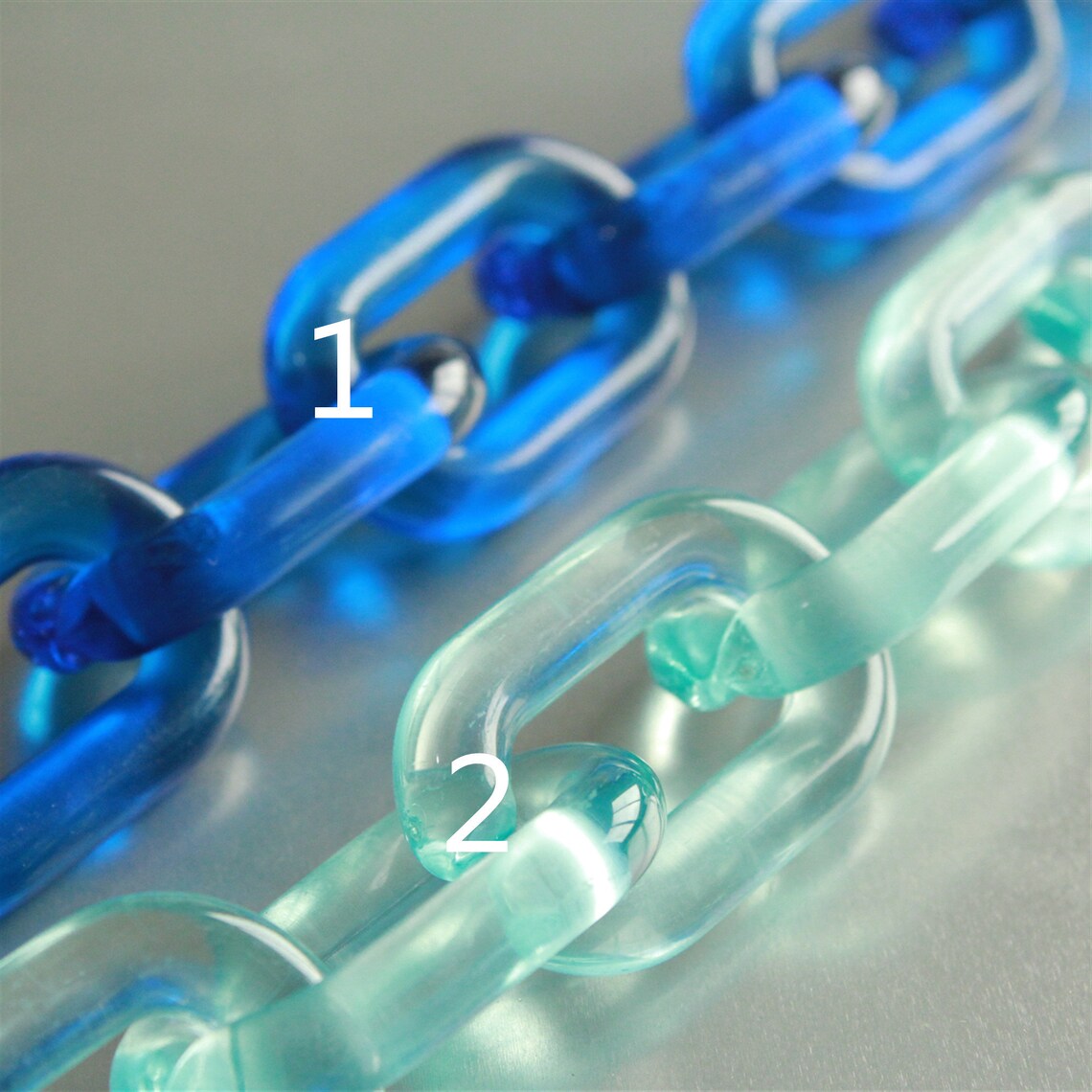 20pcs Chunky Clear Blue Oval Acrylic Chunky Chain Links - Etsy