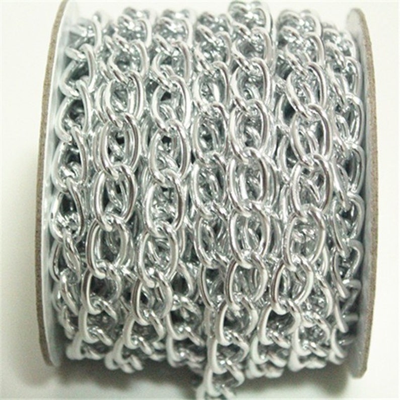 1 Roll Gold Silver Cable Chain 10yards Open Link Chain per | Etsy