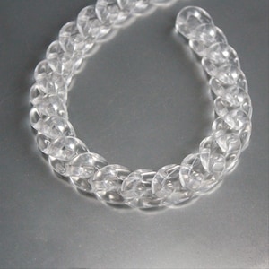 Clear Acrylic Curb Chain Links: DIY Jewelry Making, 80pcs (22mmx16mm ...