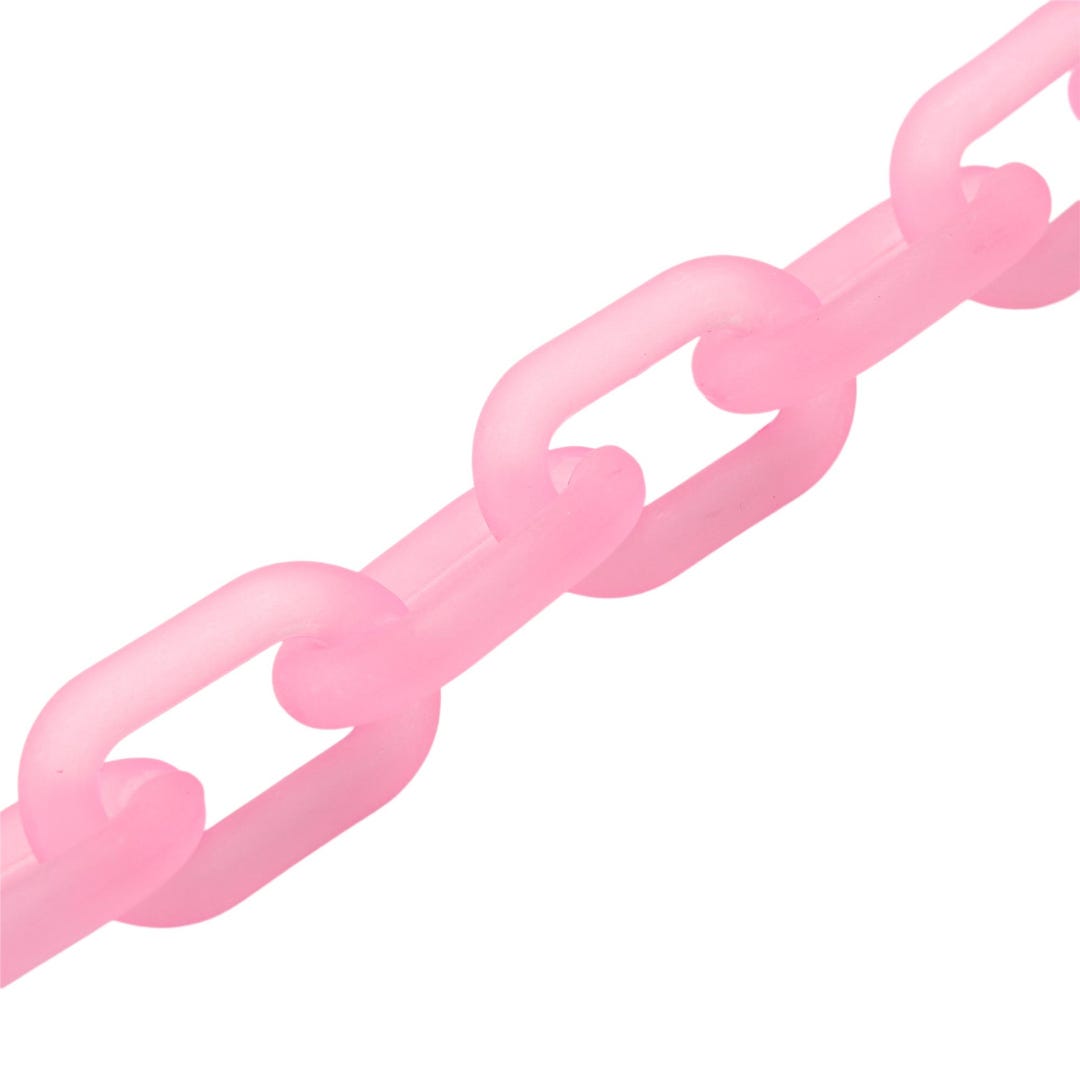 20pcs Big Matte Pink Oval Acrylic Chunky Chain Links,translucent ...