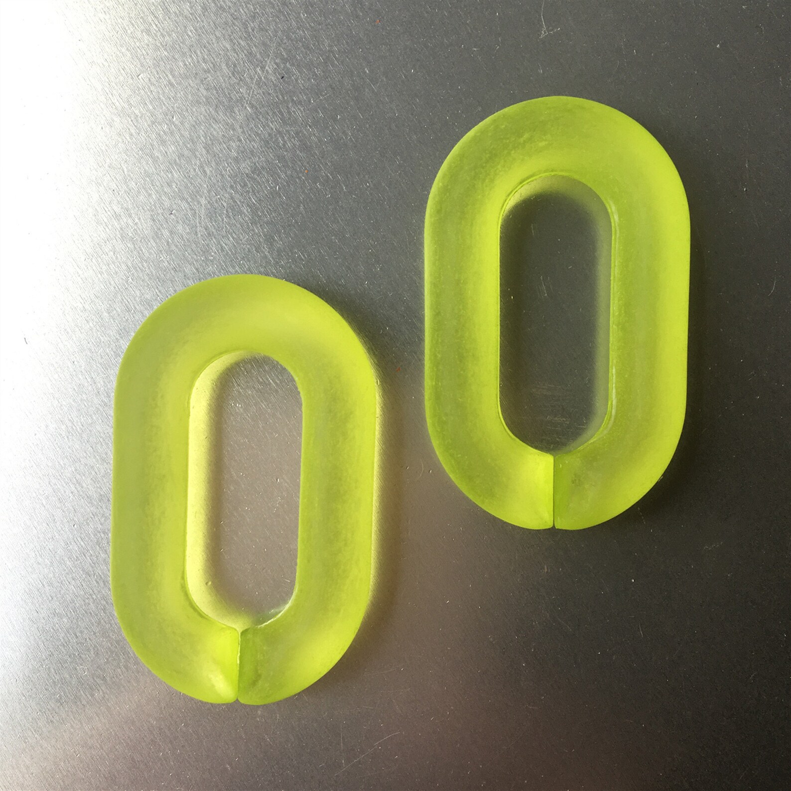 20pcs Big Matte Neon Green Oval Acrylic Chunky Chain - Etsy