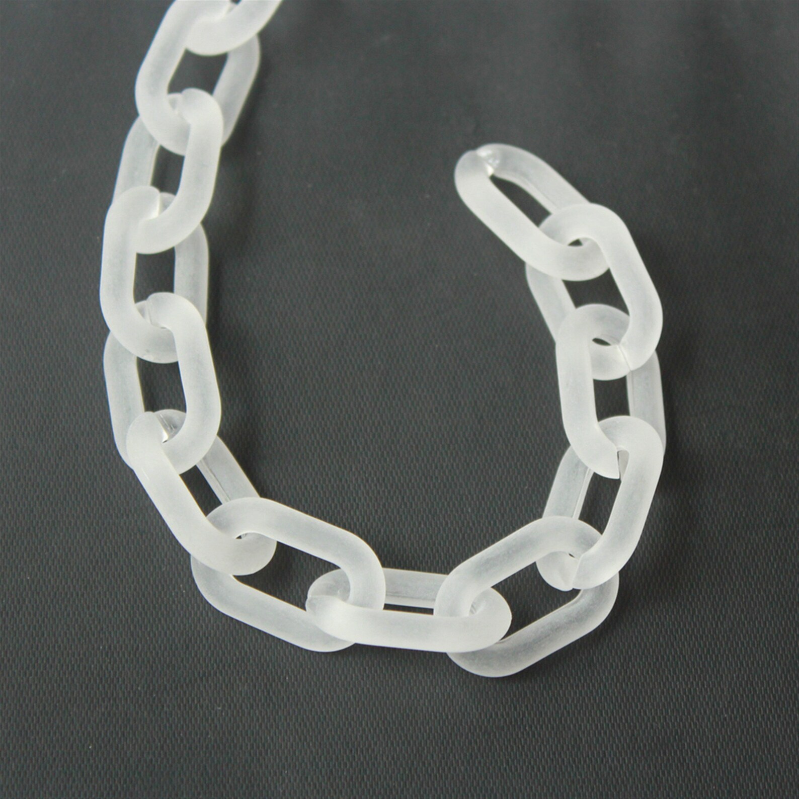 50pcs Matte White Oval Acrylic Chain Links Translucent | Etsy