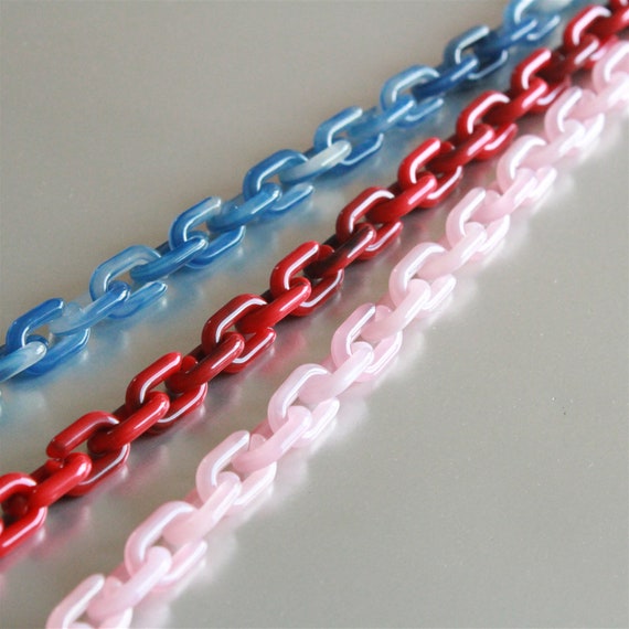 Tiny Oval Tortoiseshell Acrylic Chain Links 100pcs Quality | Etsy