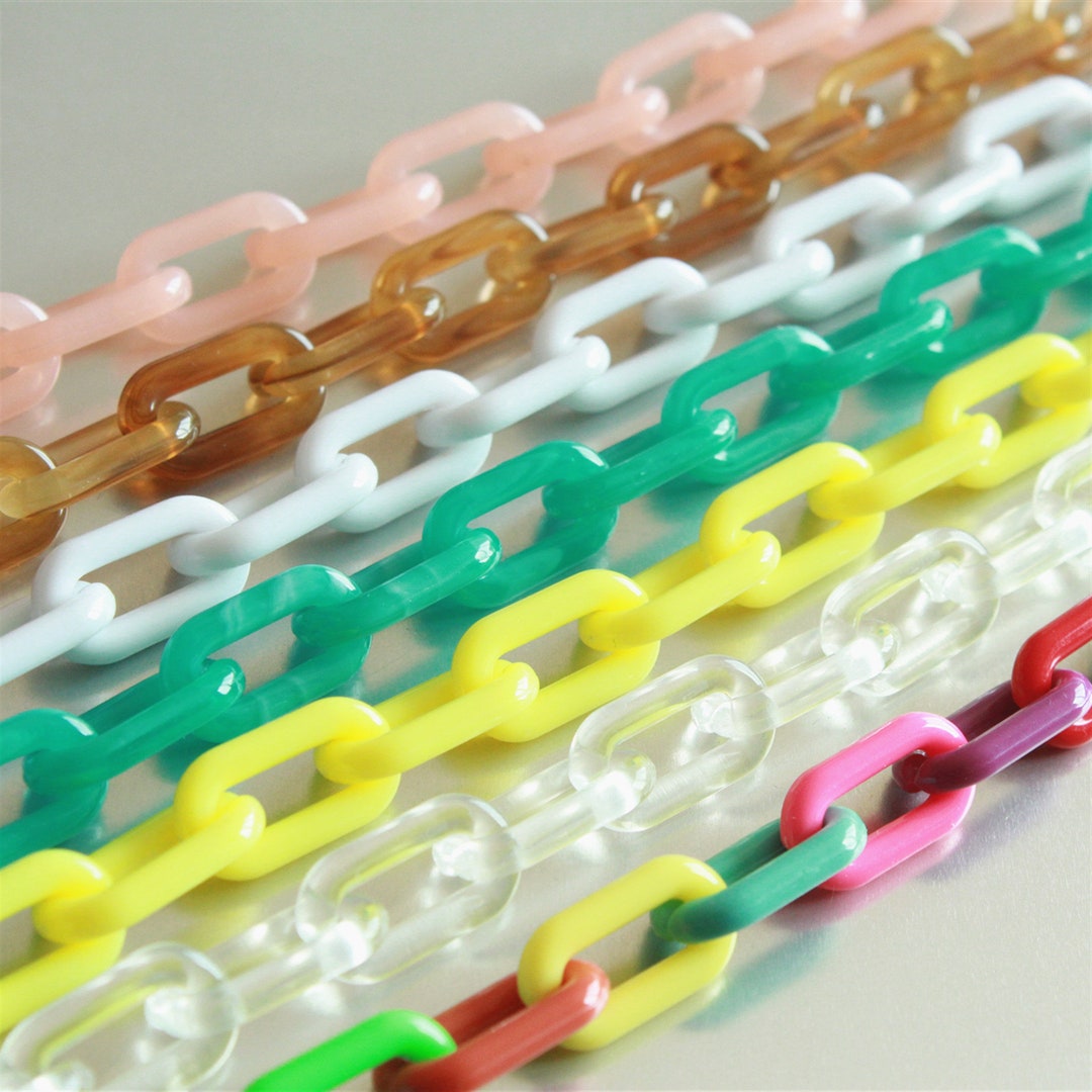 50pcs Acrylic Chain Links,top Quality Oval Plastic Chain Links ...