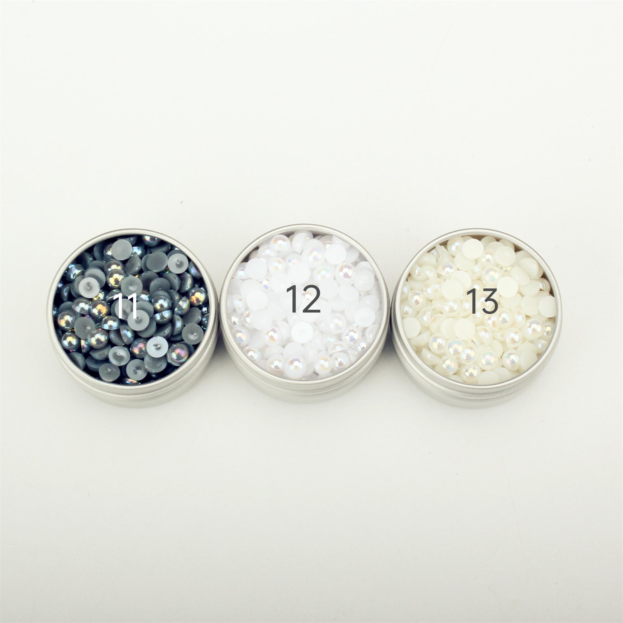 4mm Half Round Faux Pearl Beads, 200pcs, 13 Colors - Etsy