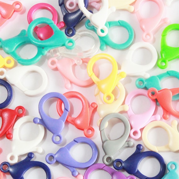 20pcs Mixed Color Acrylic Lobster Clasps 30mmx18mm Jewelry | Etsy