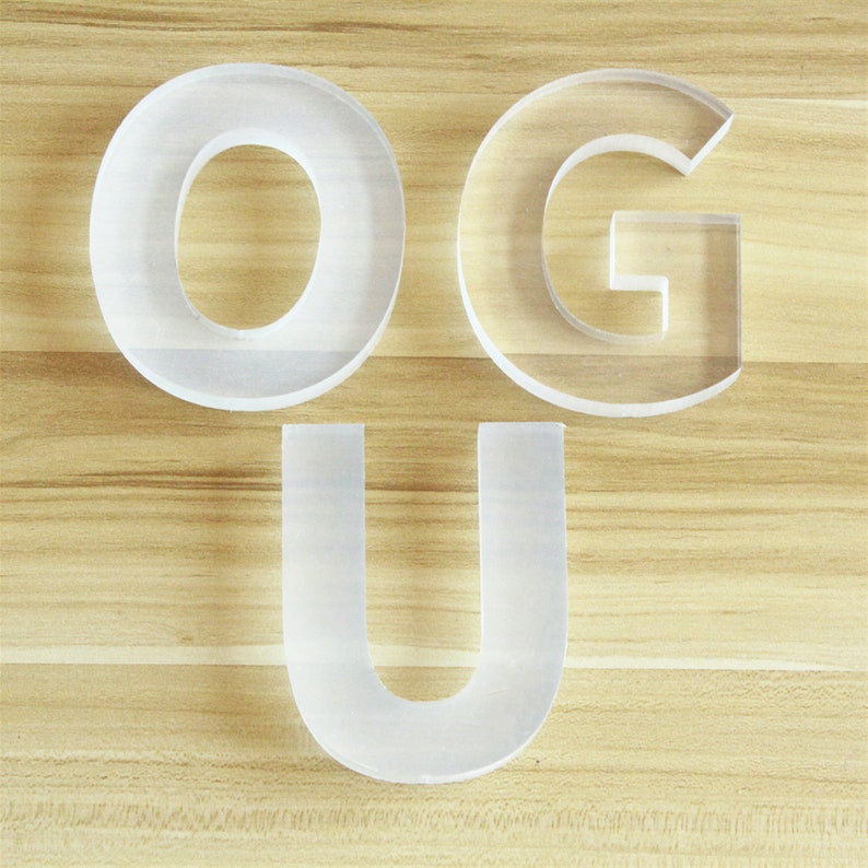 Custom Cut Clear Acrylic Alphabet Letter Thickness Acrylic - Etsy