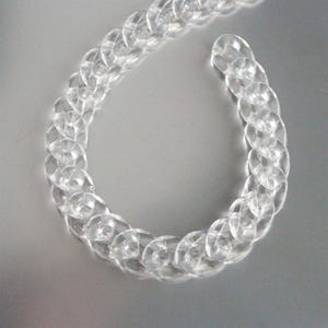 Clear Acrylic Curb Chain Links: DIY Jewelry Making, 80pcs (22mmx16mm ...