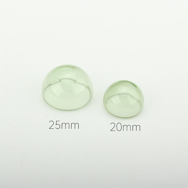 Half Round Glass Beads, Craft Beads Size 20mm/25mm, 4pcs - Etsy