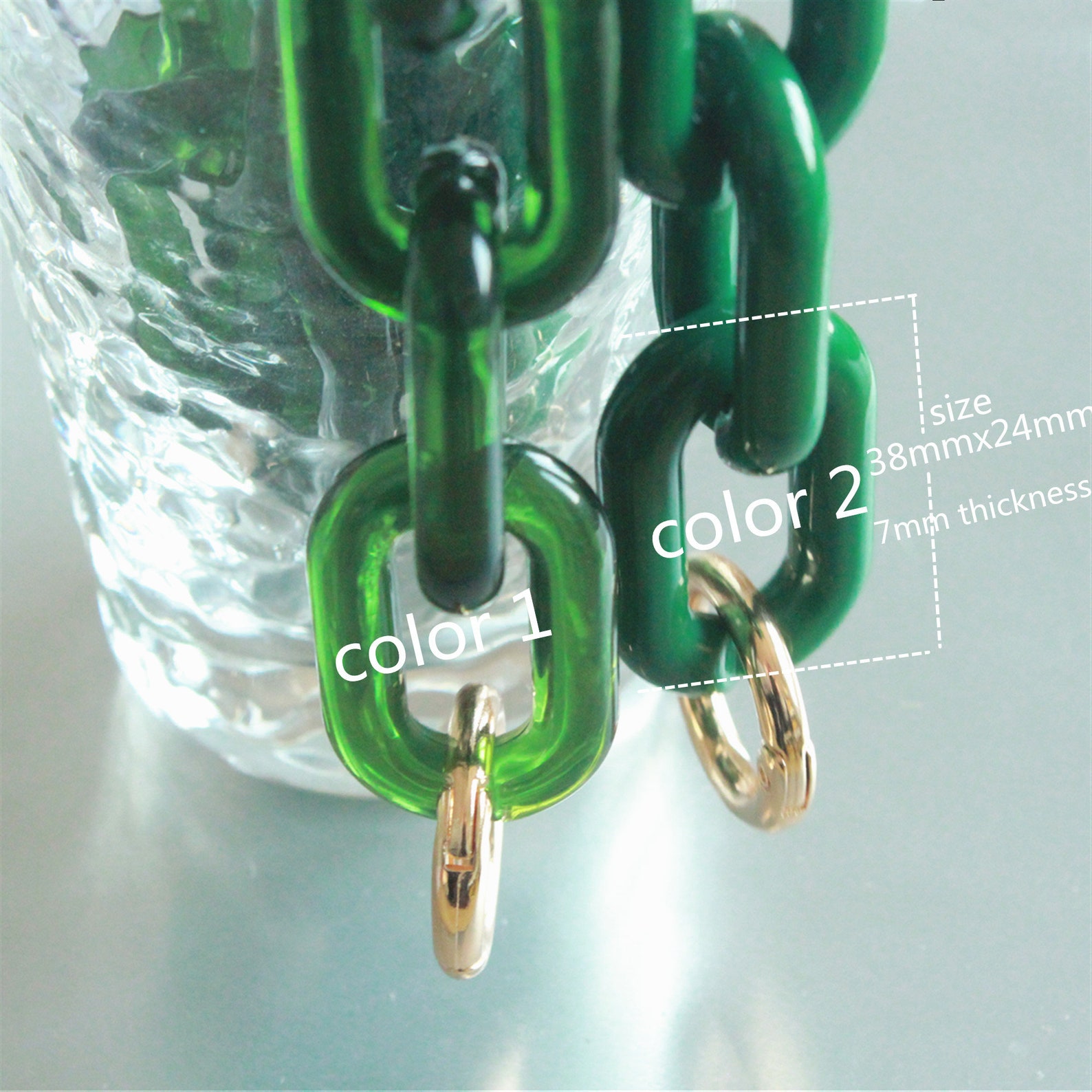 Green Series Acrylic Bag Chain, Purse Straps Chain - Etsy