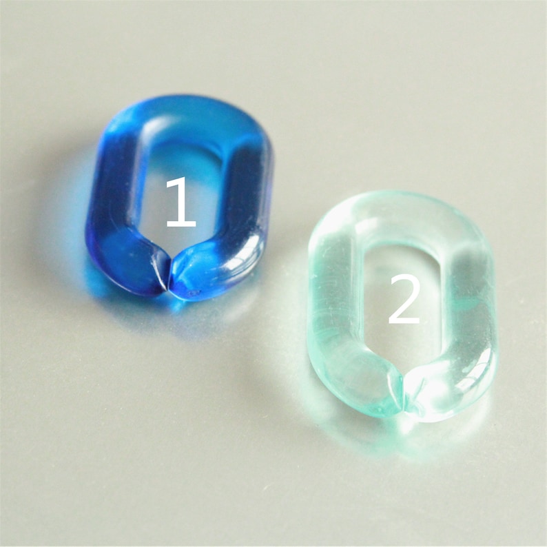 20pcs Chunky Clear Blue Oval Acrylic Chunky Chain Links - Etsy
