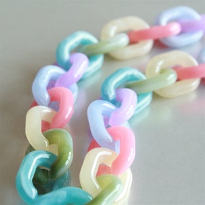 3feet Oval Tortoiseshell Chunky Acrylic Chain, Plastic Chain, Necklace ...