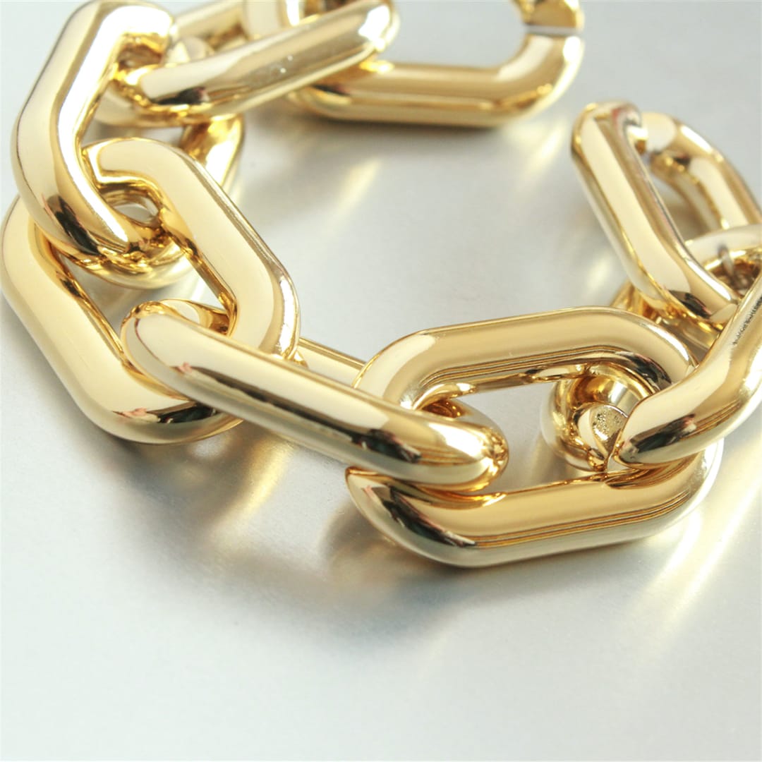 20pcs Gold Big Oval Acrylic Chain Links, Plastic Chain Links, Necklace ...