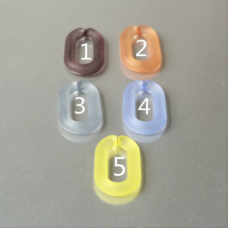 Matte Acrylic Oval Chain: Translucent Plastic Necklace Chain, 3 Feet ...