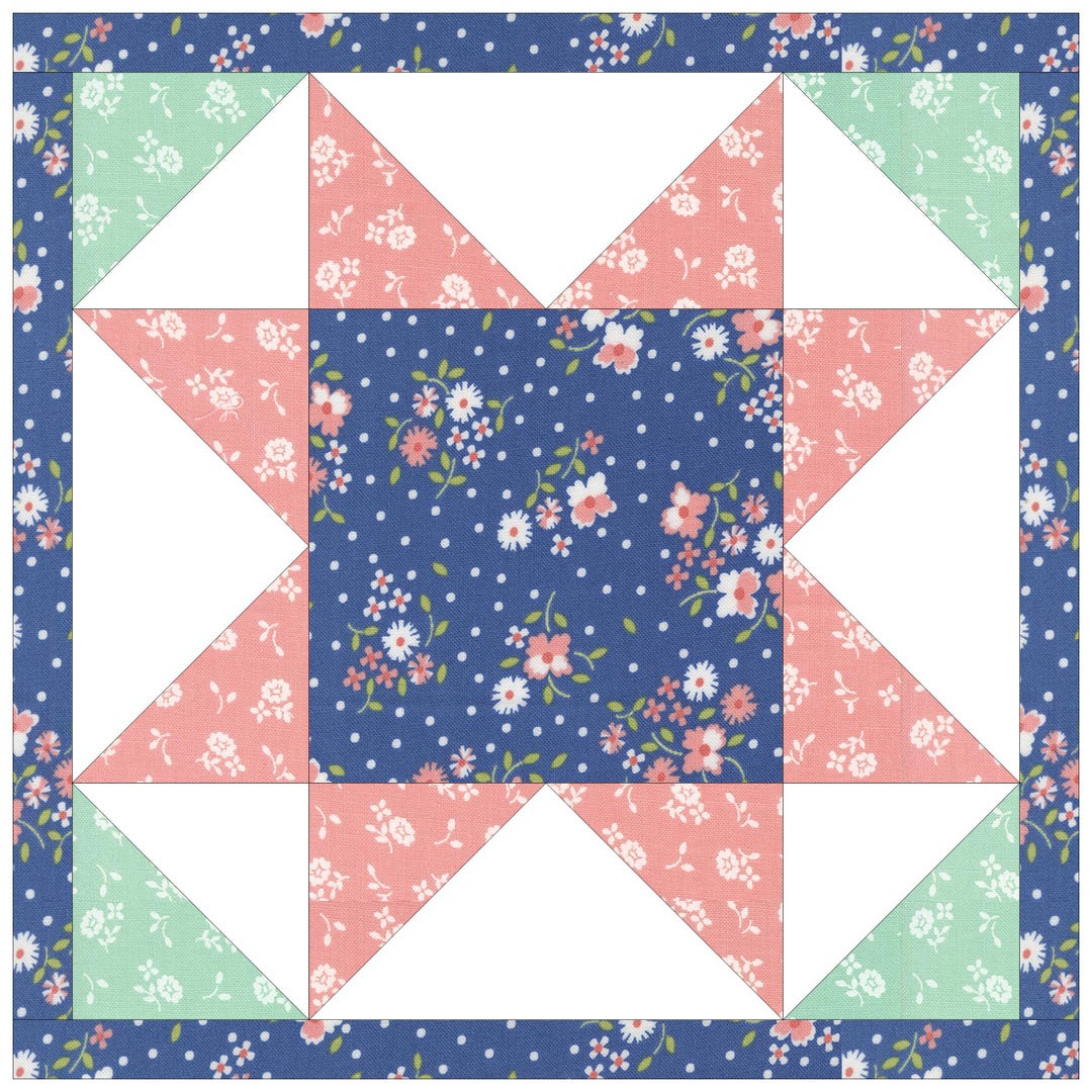 Star Foundation Paper Piecing Pattern, FPP, Star Quilt Block ...