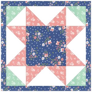 Star Foundation Paper Piecing Pattern, FPP, Star Quilt Block ...