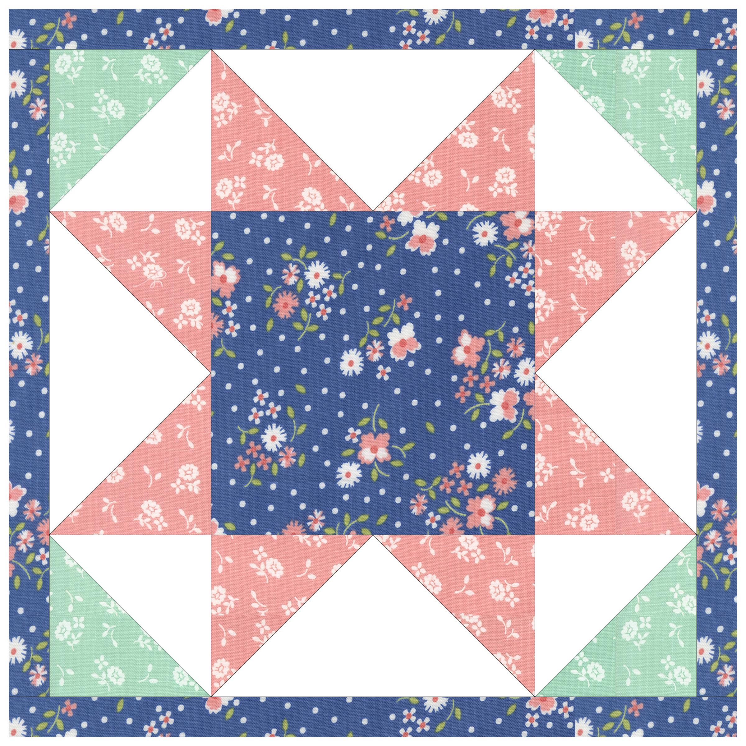 Star Foundation Paper Piecing Pattern, FPP, Star Quilt Block ...