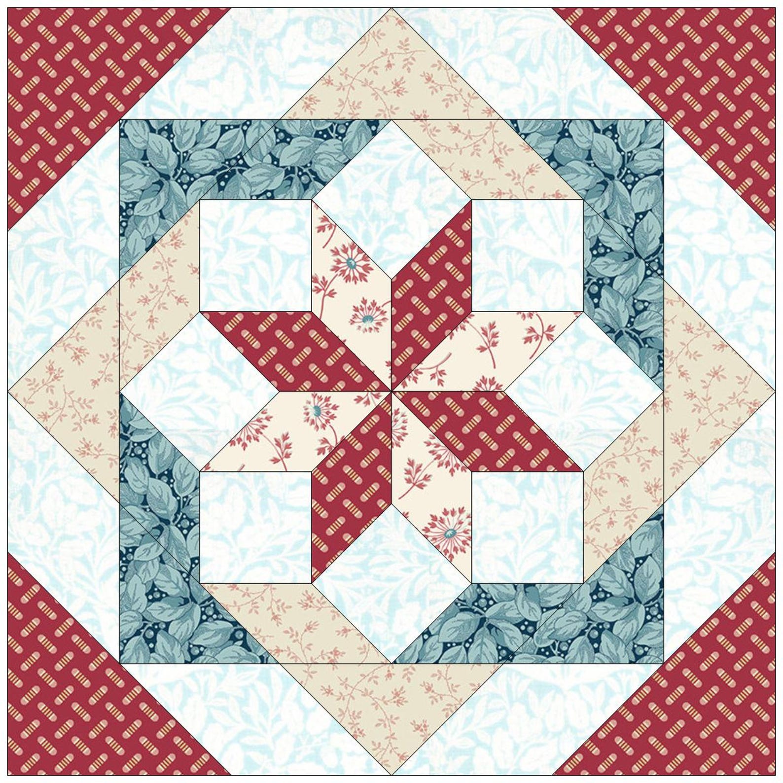 Rolling Star Quilt Block Pattern: English Paper Piecing ...