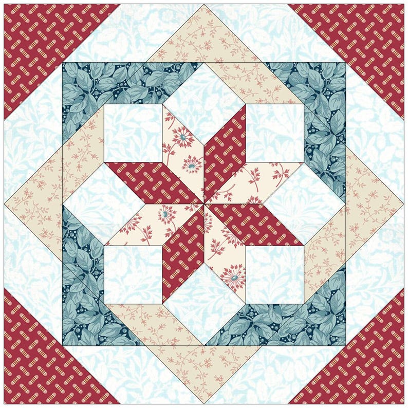 Rolling Star Quilt Block Pattern: English Paper Piecing ...