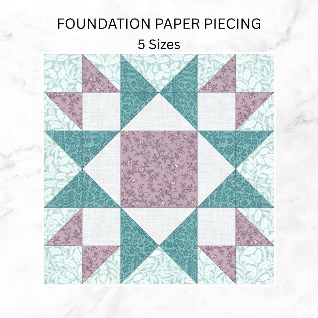 Contrary Wife Star Quilt Block Pattern, Foundation Paper Piecing (PDF ...
