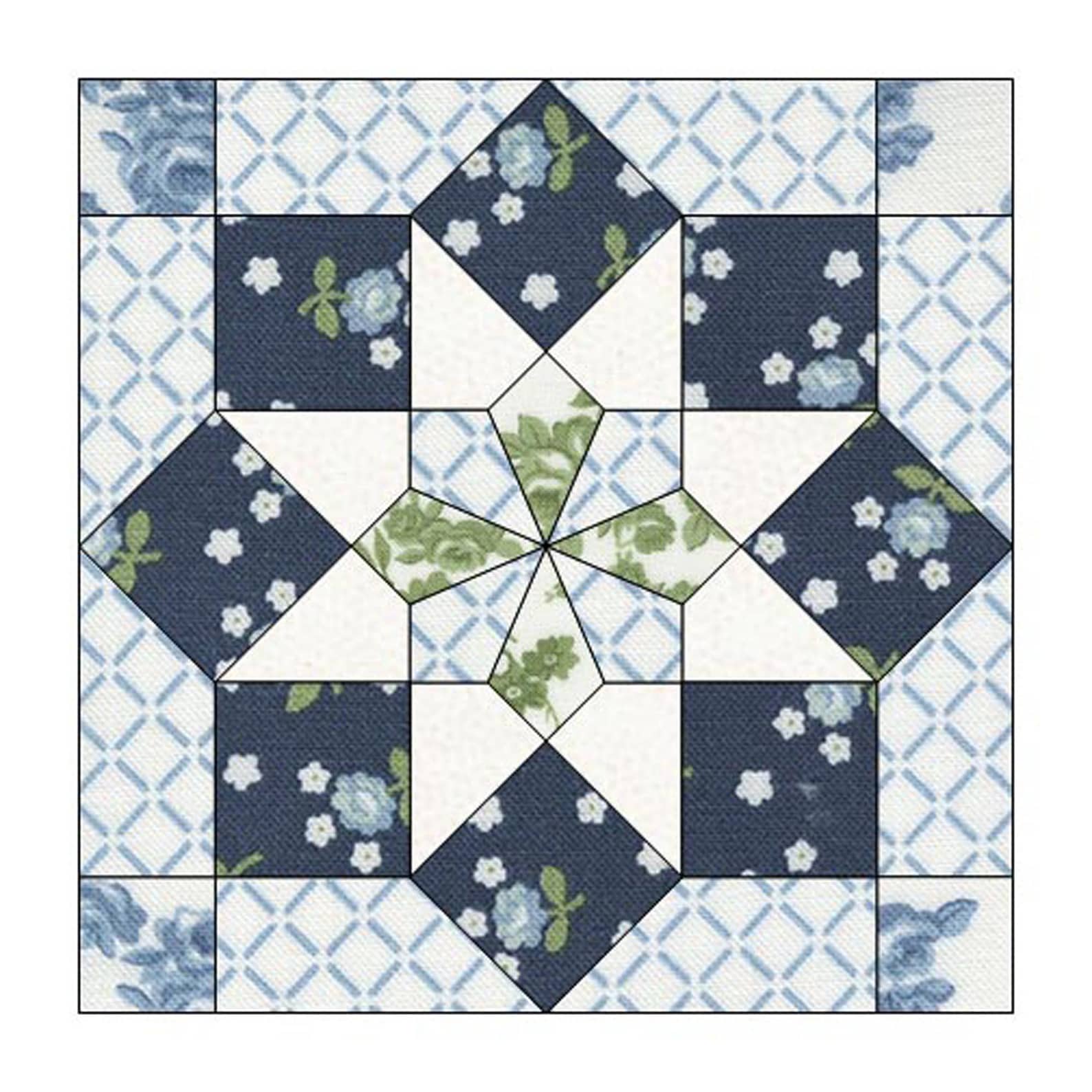 Starry Sampler, English Paper Pieced Pattern, EPP Quilt Pattern, 16 ...