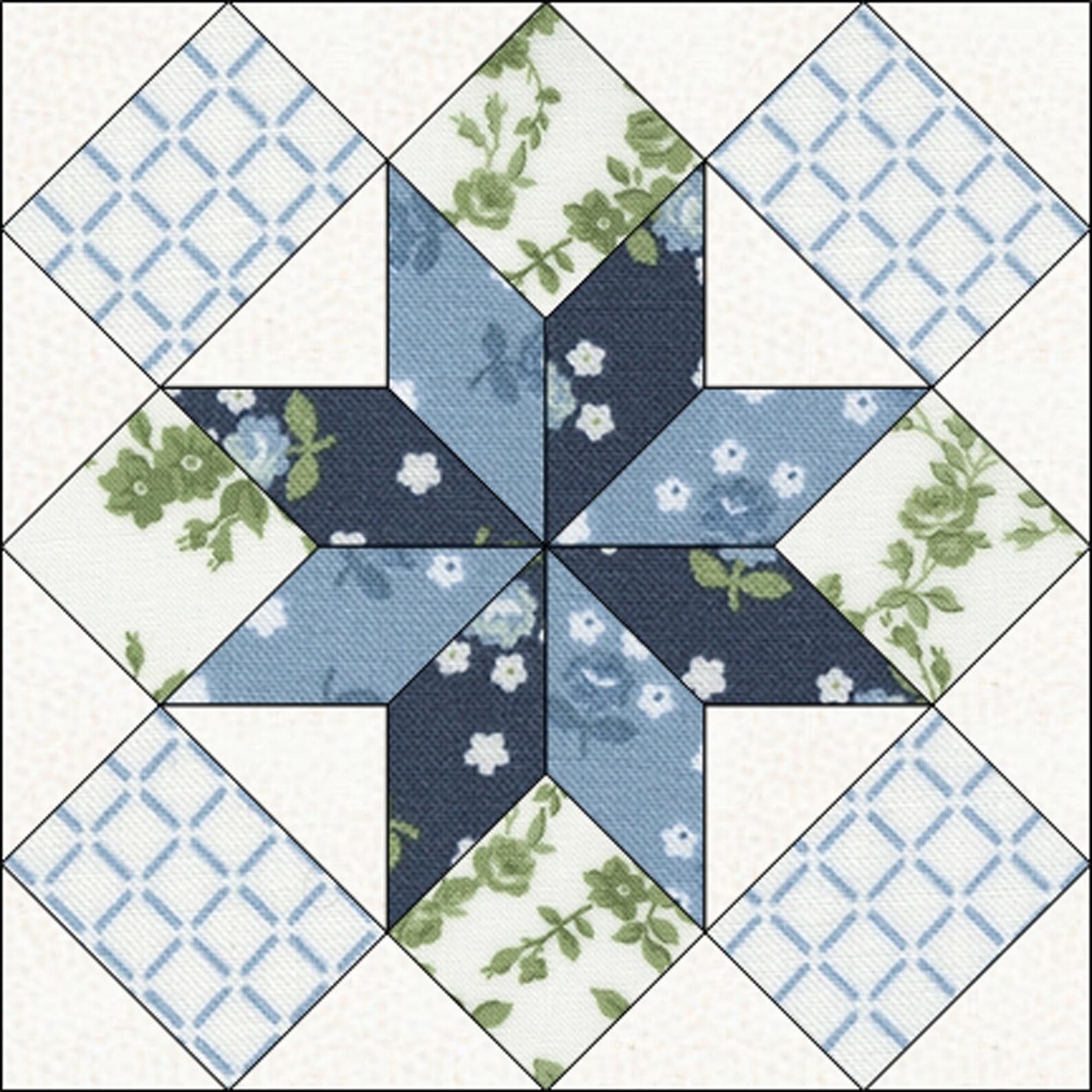 Starry Sampler, English Paper Pieced Pattern, EPP Quilt Pattern, 16 ...