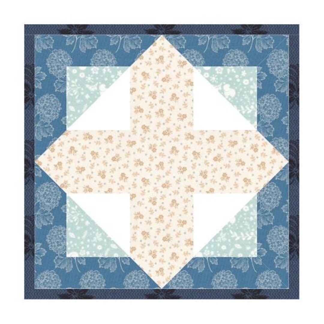 Foundation Paper Piecing Pattern, Cross Quilt Block, Multiple Sizes ...