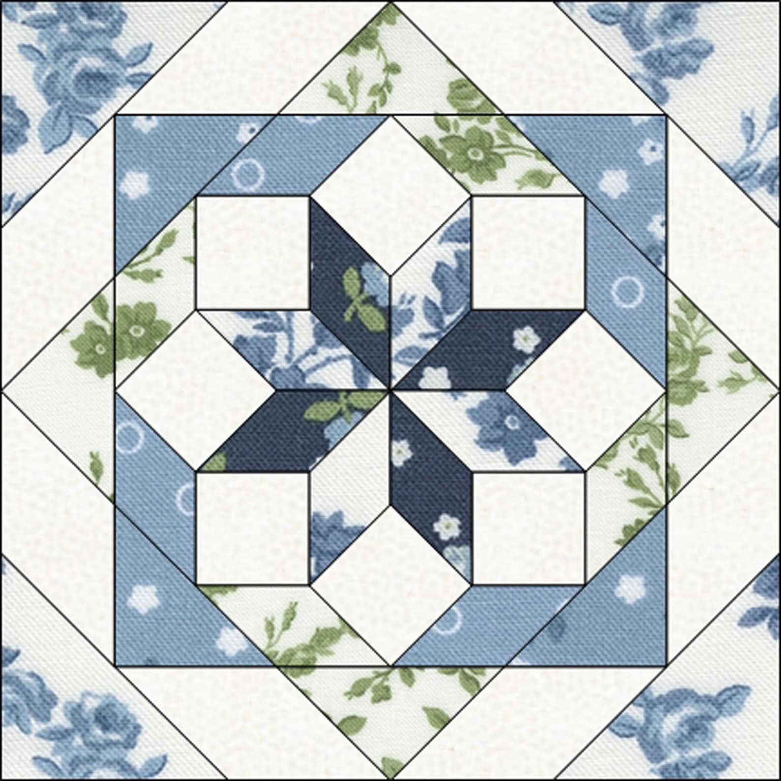 Starry Sampler, English Paper Pieced Pattern, EPP Quilt Pattern, 16 ...