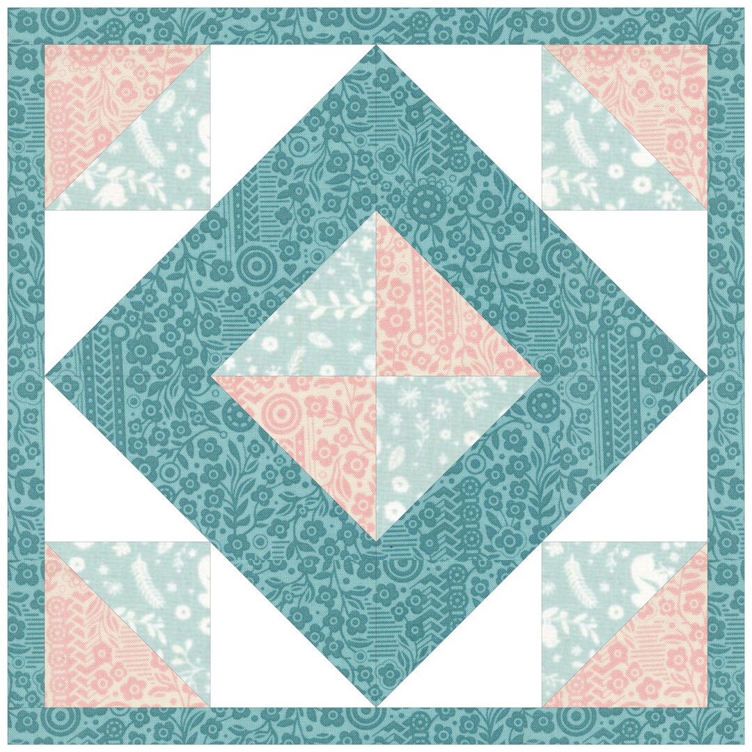 FPP Quilt Block - Foundation Paper Piecing Pattern, Mosaic Quilt Block ...