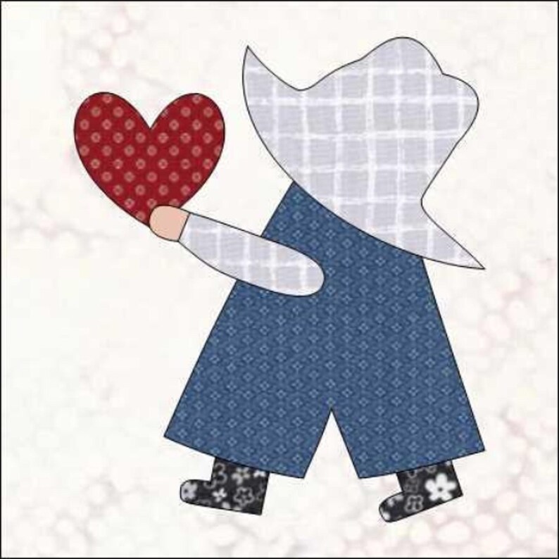 PDF Quilt Pattern - Sunbonnet Sue and Overall Sam Appliqué Quilt ...