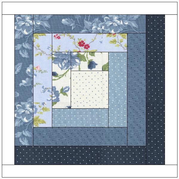 Foundation Quilting Pattern, Log Cabin Quilt Block, Foundation Paper ...