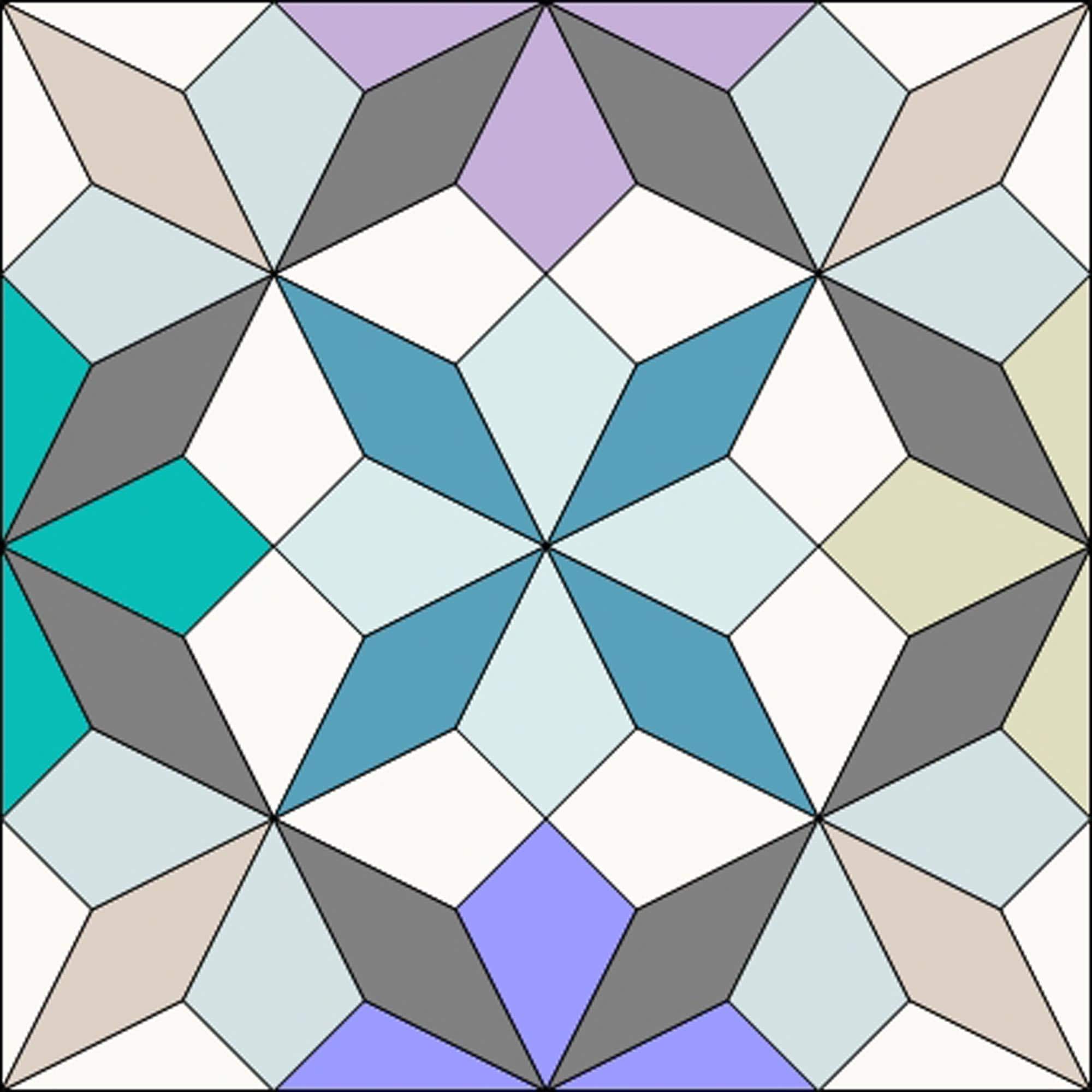 English Paper Piecing Pattern, EPP, Handsewing, PDF Download, Foothill ...