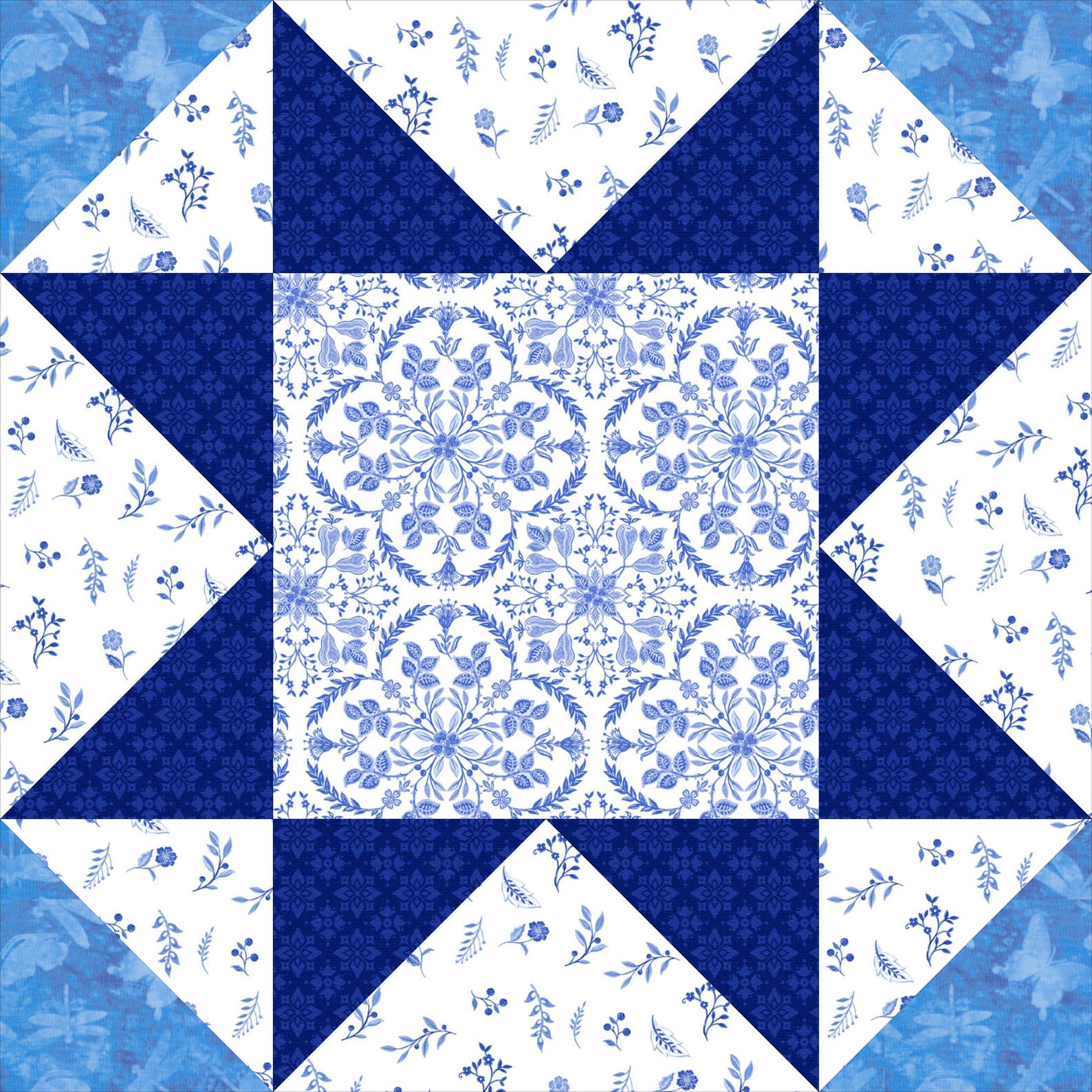 Star Foundation Paper Piecing Pattern, FPP, Star Quilt Block ...