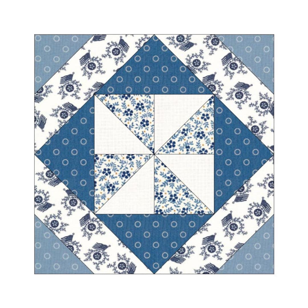 Paper Piecing Pinwheel Quilt Block, English Paper Piecing Pattern, EPP ...