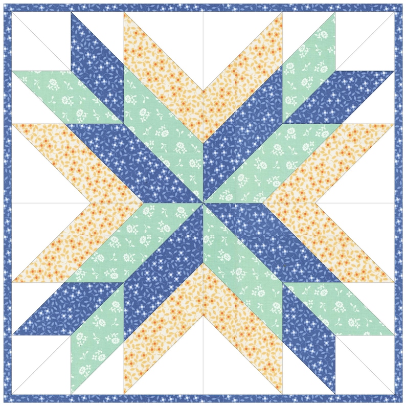 Star Quilt Block FPP Pattern, Foundation Paper Piecing, 6 Sizes (PDF ...