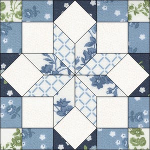 Starry Sampler, English Paper Pieced Pattern, EPP Quilt Pattern, 16 ...