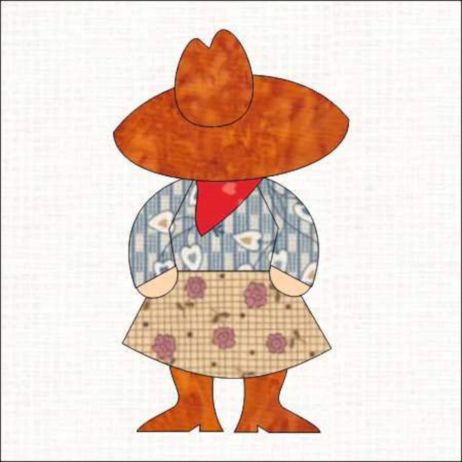 Sunbonnet Sue and Overall Sam Quilt - Digital PDF Quilt Pattern - Twin ...