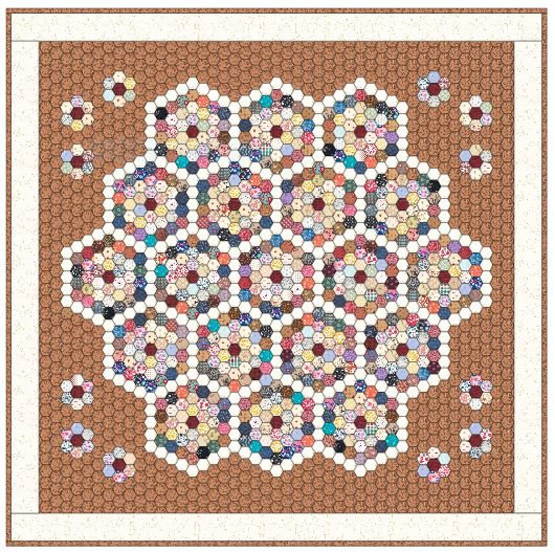 Paper Pieced Quilt - Hand Sewing - Hexies - English Paper Piecing Quilt ...